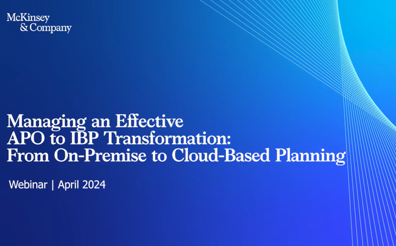 Managing an Effective APO to IBP Transformation: From On-Premise to ...